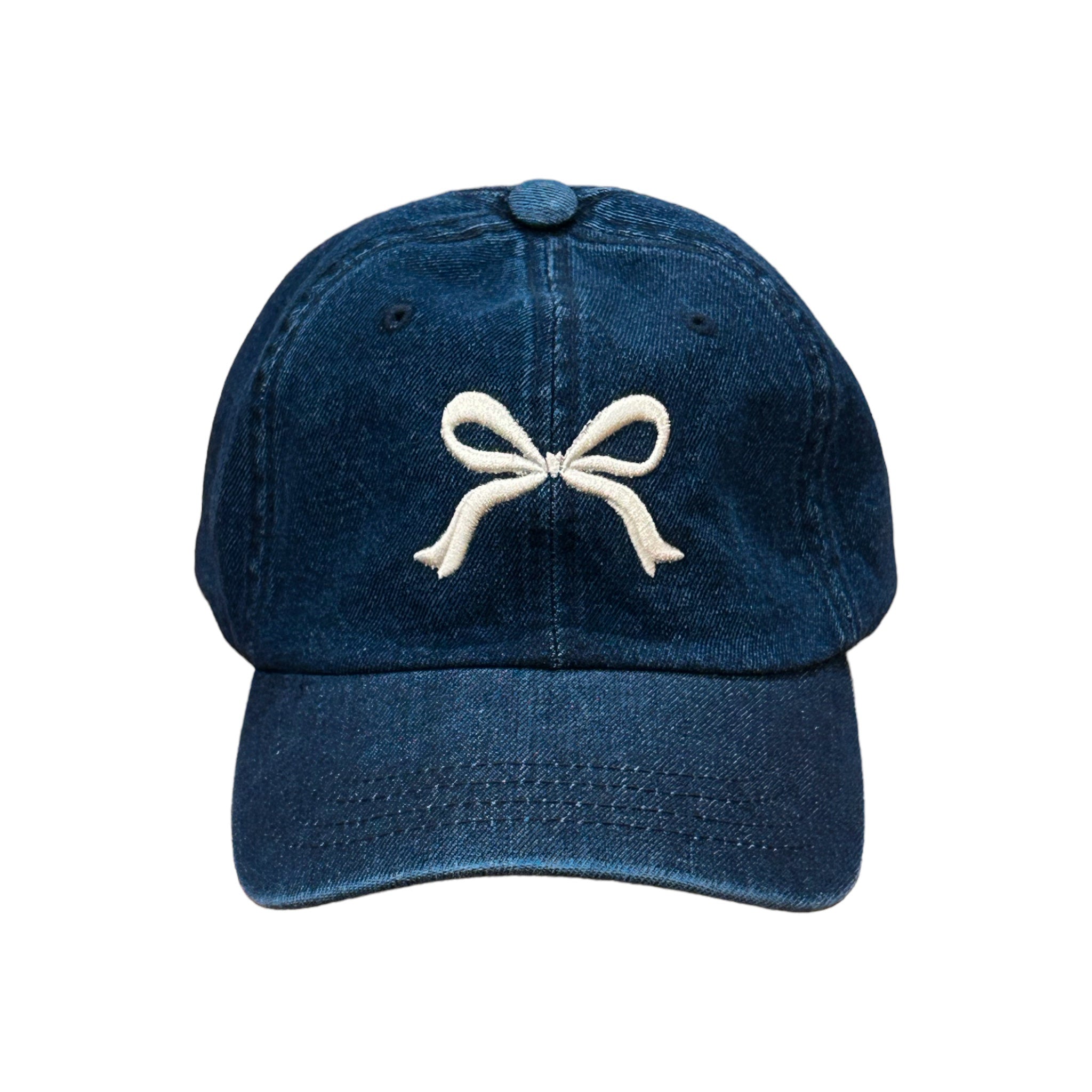 Denim Bow Cap – romanticblue