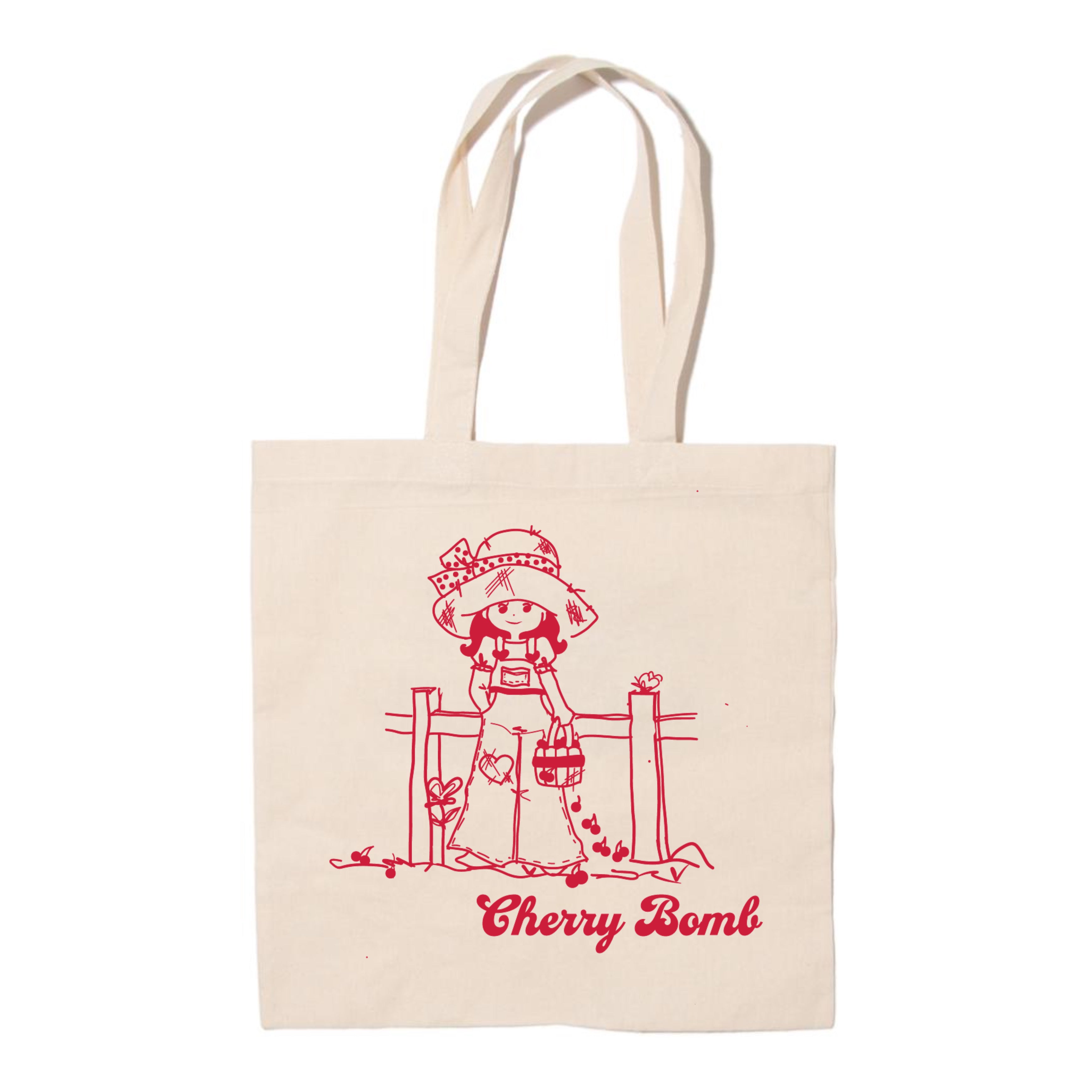 Cherry Bomb Tote Bag - Natural – romanticblue